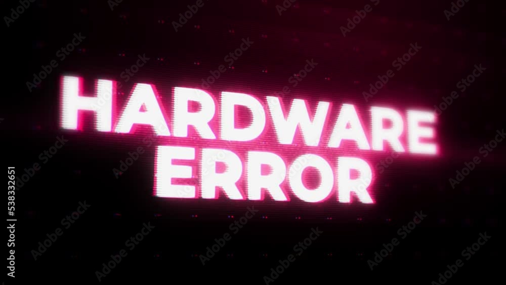 Hardware Error Warning Alert Error Message Flashing On Screen Computer