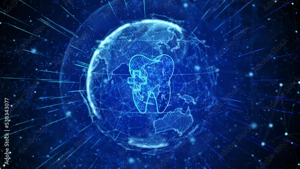 Teeth Digital Global Technology World Network connections Loop ...