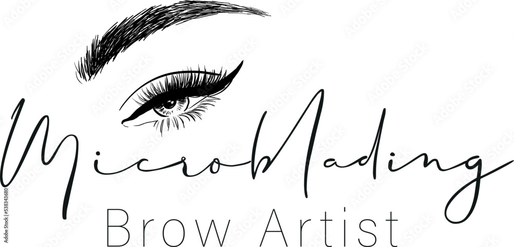 Eye Brow artist logo microbladding modern vector logo 2022 Stock Vector ...