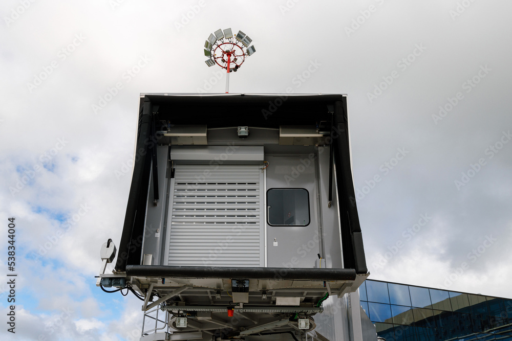 Aircraft passenger boarding bridge. Jetway Stock Photo | Adobe Stock