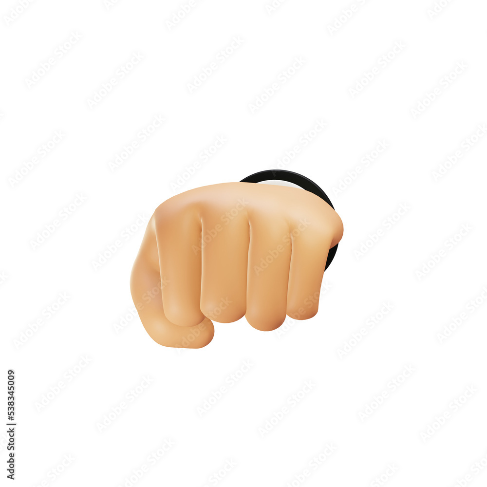 Punch hand gestures. Hand gestures 3D Stock Illustration | Adobe Stock