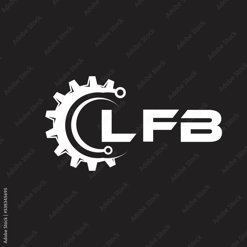 LFB letter technology logo design on black background. LFB creative ...