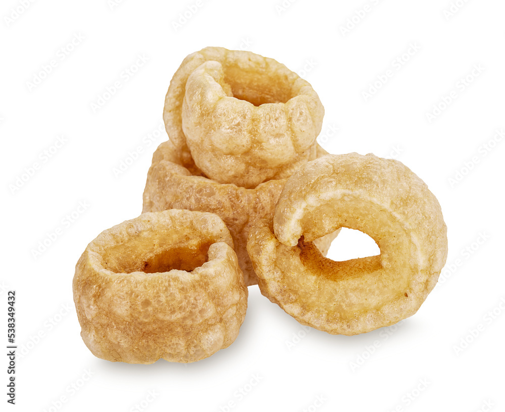 Crispy Pork, Pile of pork rind isolated on transparent background (.PNG ...