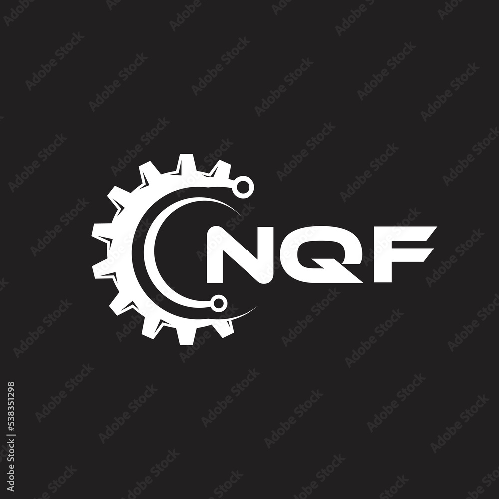 NQF letter technology logo design on black background. NQF creative ...