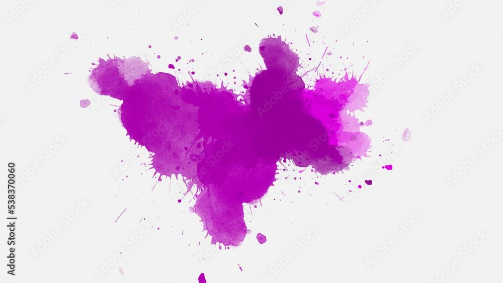 Ink drops fluid splash. Ink splatters transition animation. Ink brush ...