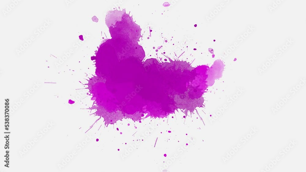 Ink drops fluid splash. Ink splatters transition animation. Ink brush ...