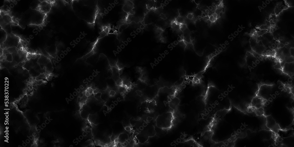 Abstract background with dark thunderbolt mineral texture on black ...