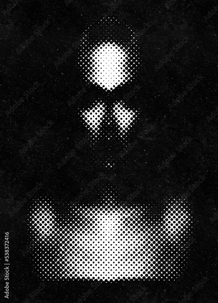 Abstract woman or alien shape portrait silhouette illustration made ...