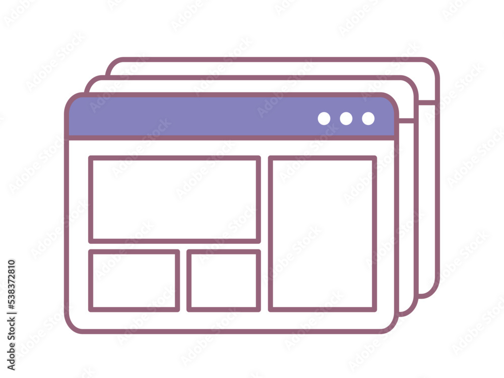 Psychedelic browser window. Interface element in old style, back to 80s ...