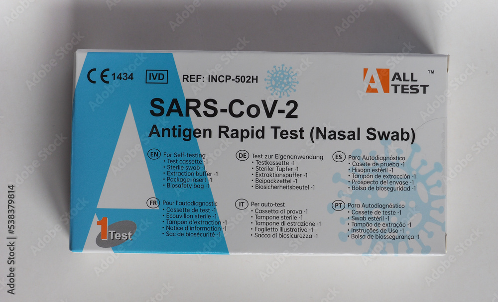 SARS CoV 2 antigen rapid test nasal swab Stock Photo | Adobe Stock