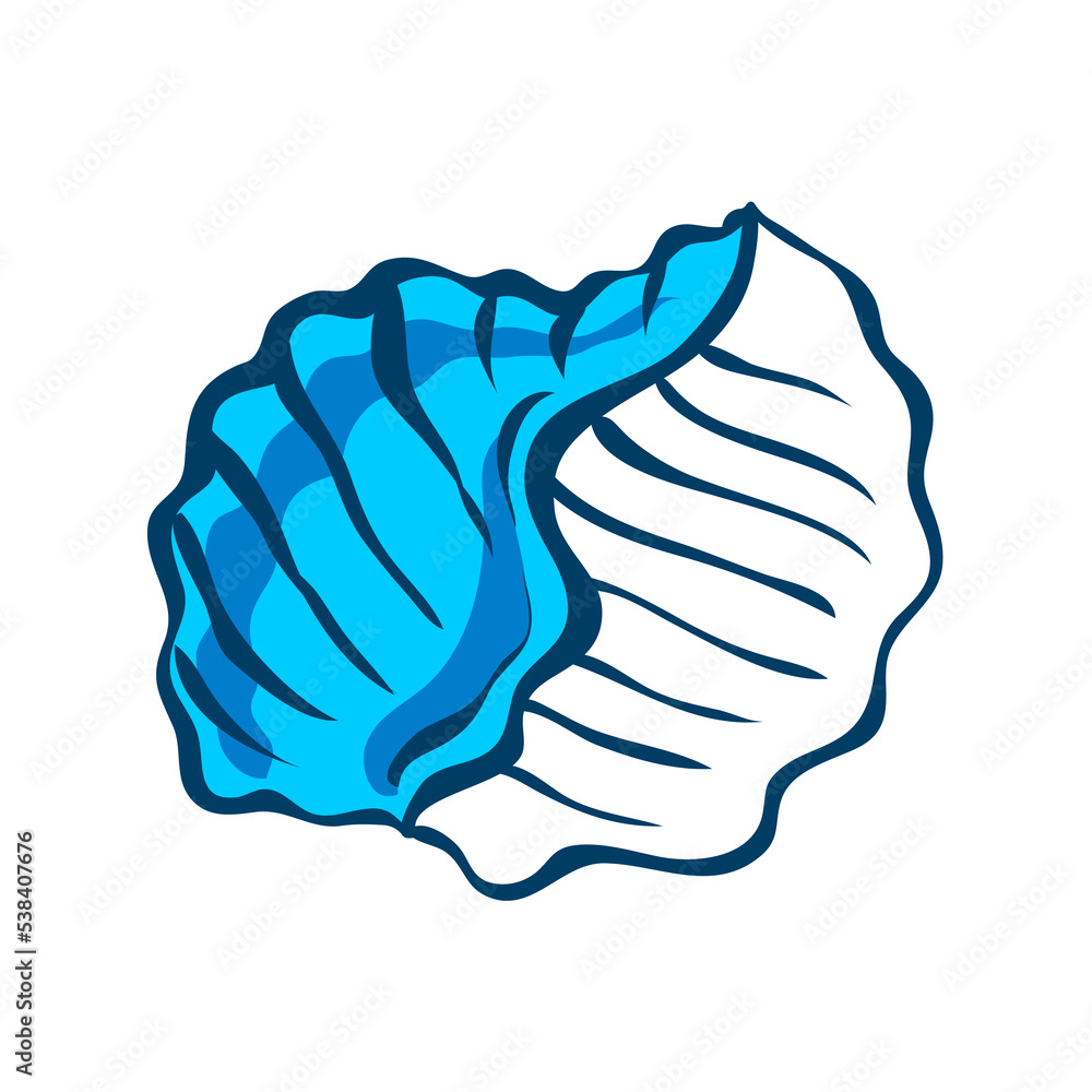 Sea shell. Marine underwater twisted shell. Undersea mollusc ...