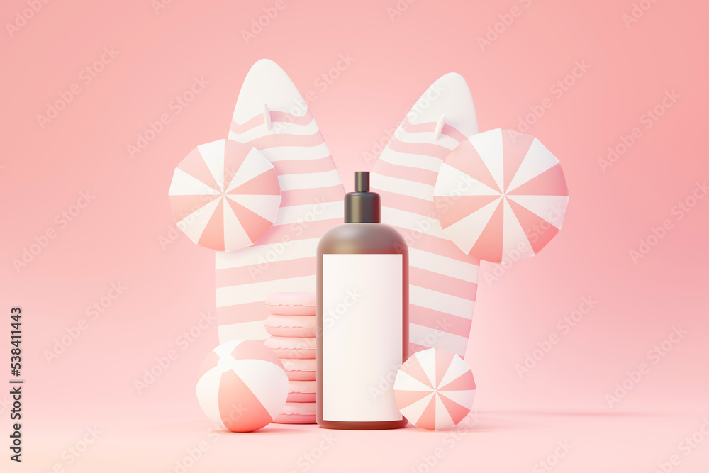 3d render of blank cosmetics skincare product or packaging for mock up ...