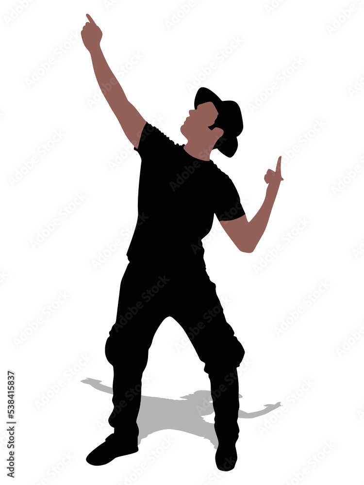 Man dancing silhouette Stock Vector | Adobe Stock