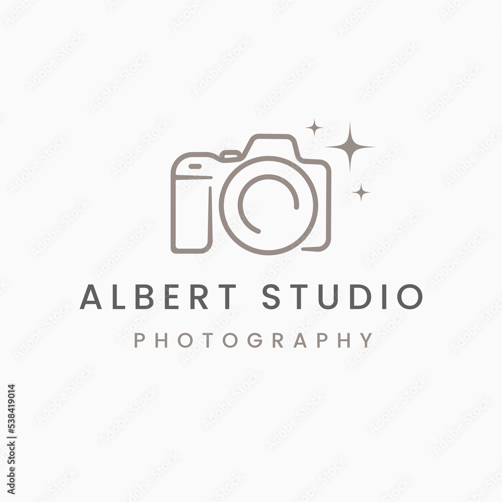 Line art Camera, Photography Logo Design Vector Inspiration Stock ...