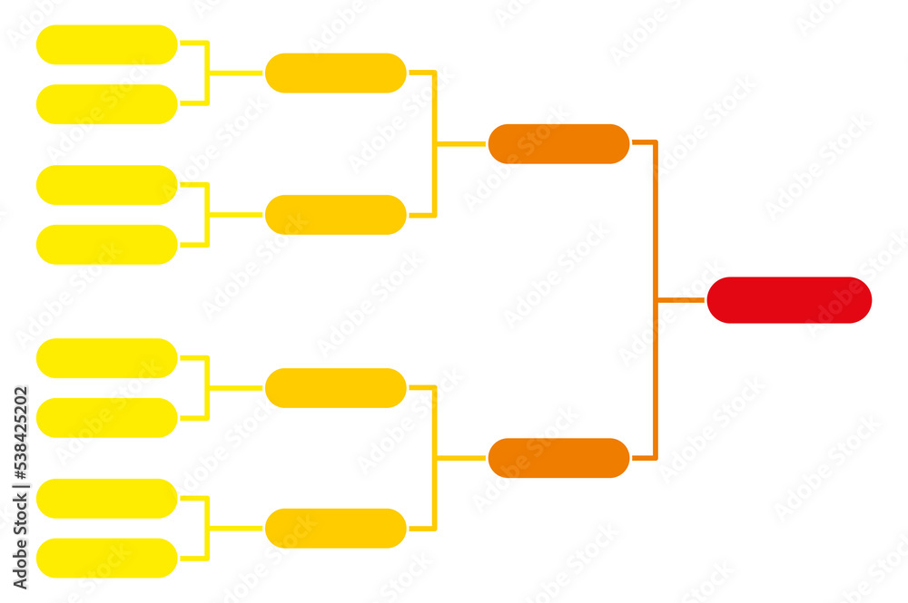 Tournament bracket template. Color championship game schedule Stock ...