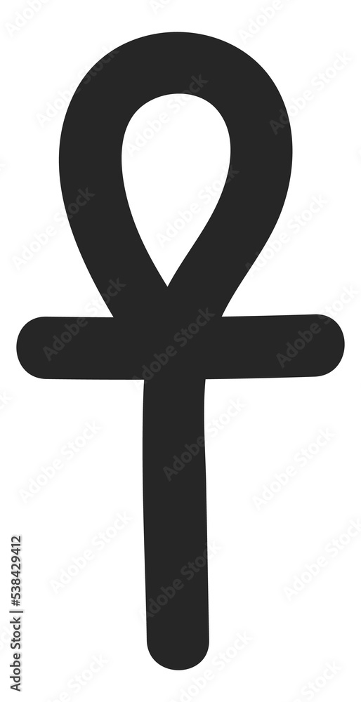 Poster Ankh icon. Black occult symbol. Mythology sign – Wall Art ...