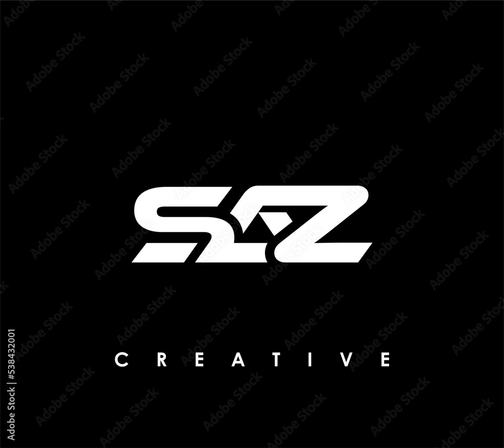 SAZ Letter Initial Logo Design Template Vector Illustration Stock ...