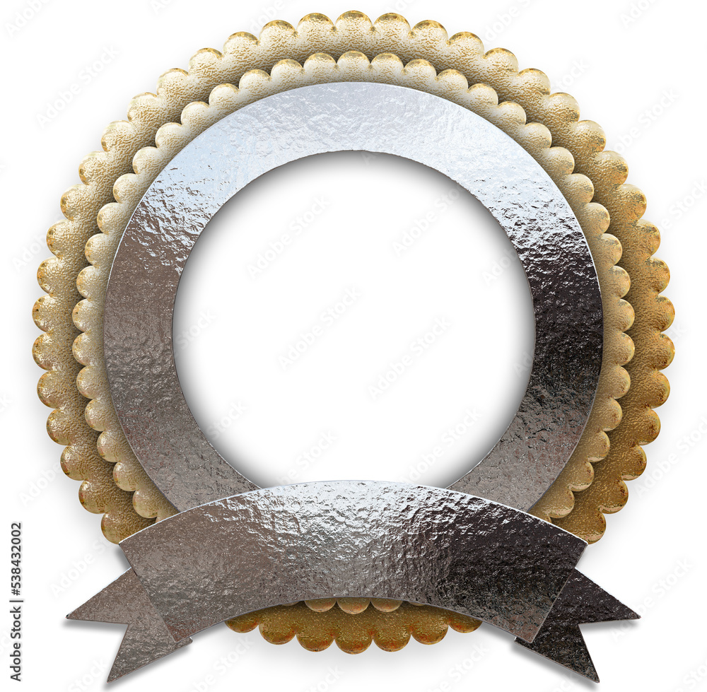 golden and silver award seal isolated on transparent background Stock ...