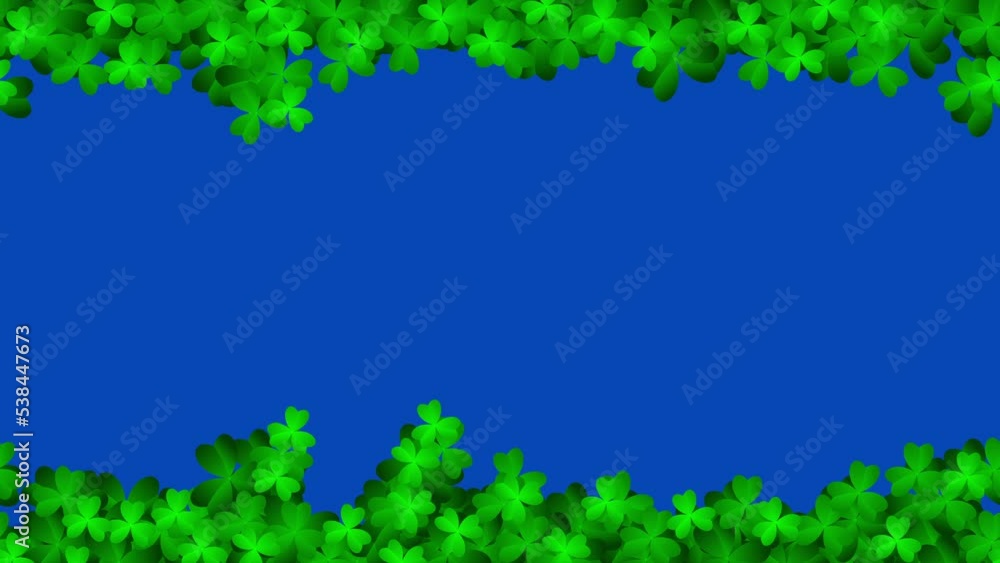 Animated cartoon background. Looped animation of clover. Video ...