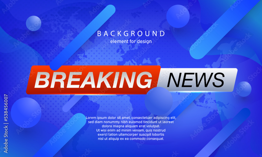 Breaking News on World Map Background. Planet News Background Business ...