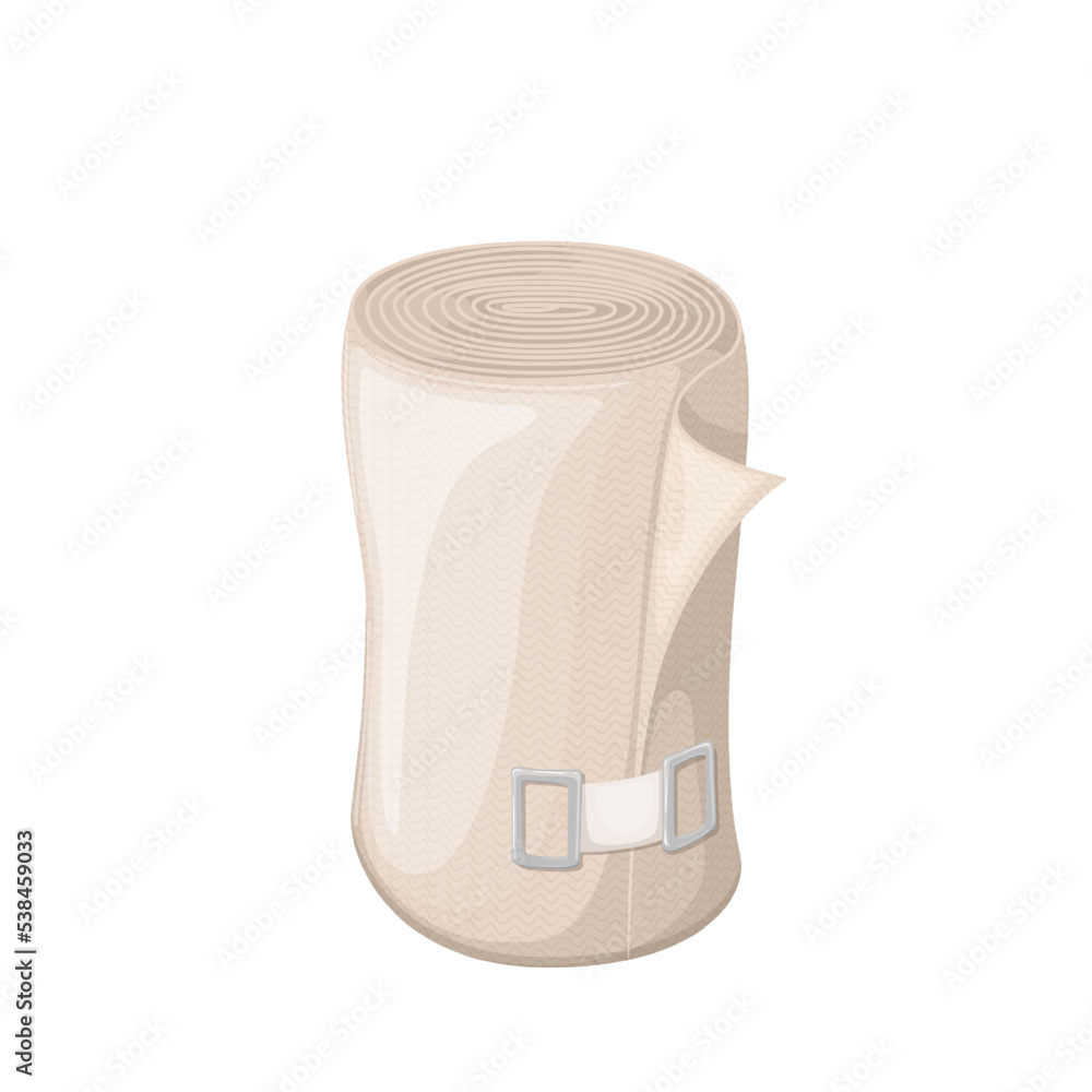 Bandage roll vector illustration. Cartoon isolated medical elastic ...