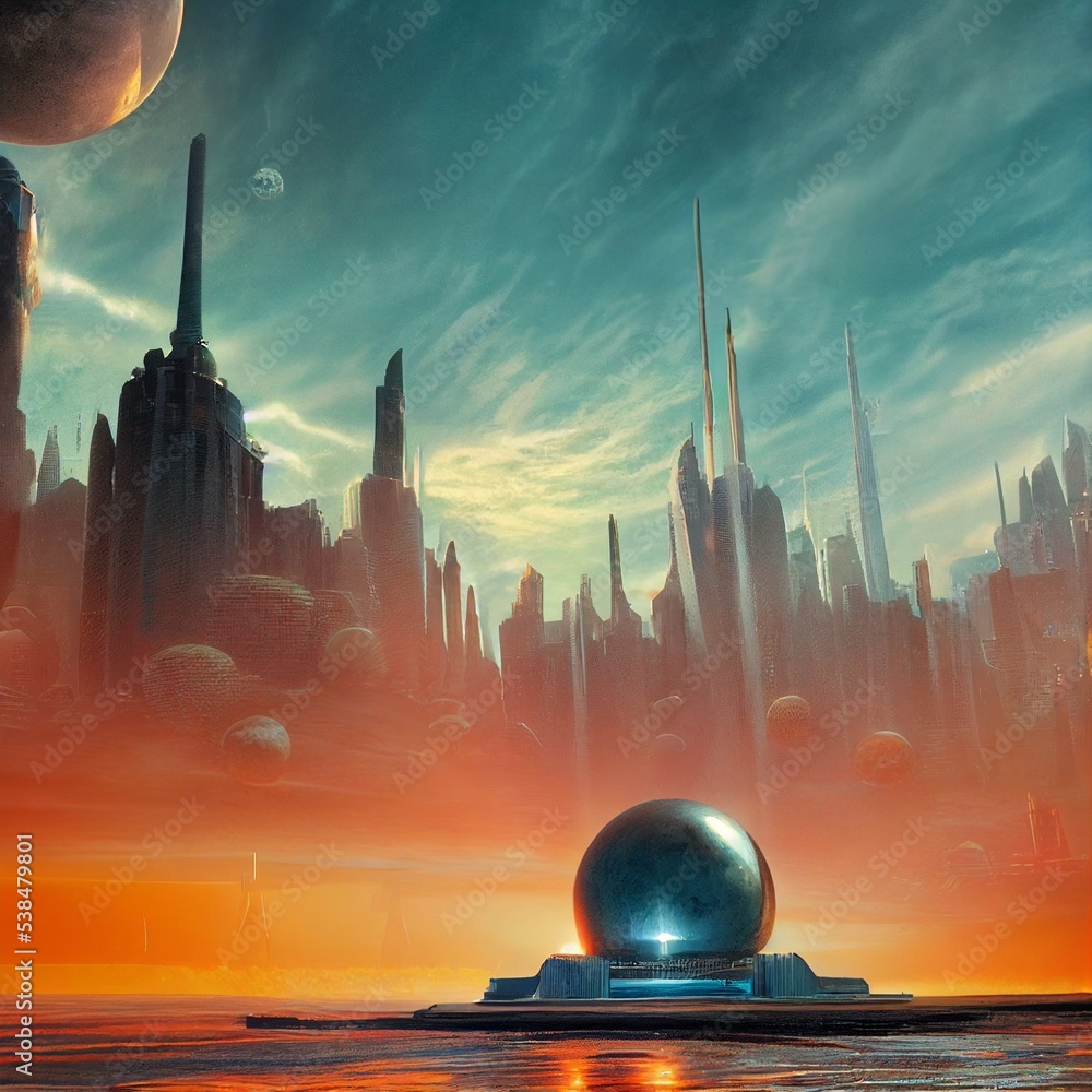 Alien city, scifi, science fiction, other worlds, alien civilization ...