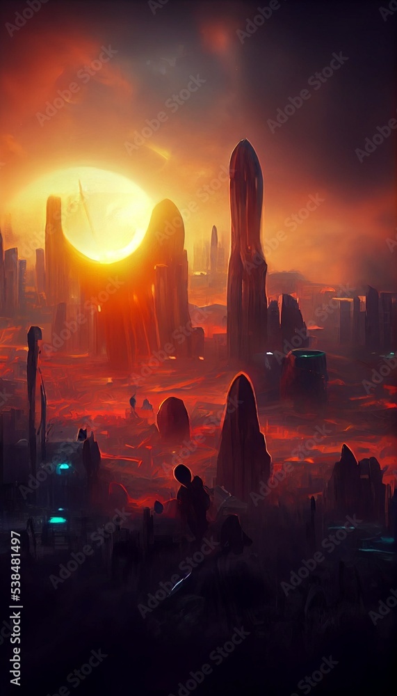 Alien cities, scifi, science fiction, other worlds, alien civilization ...