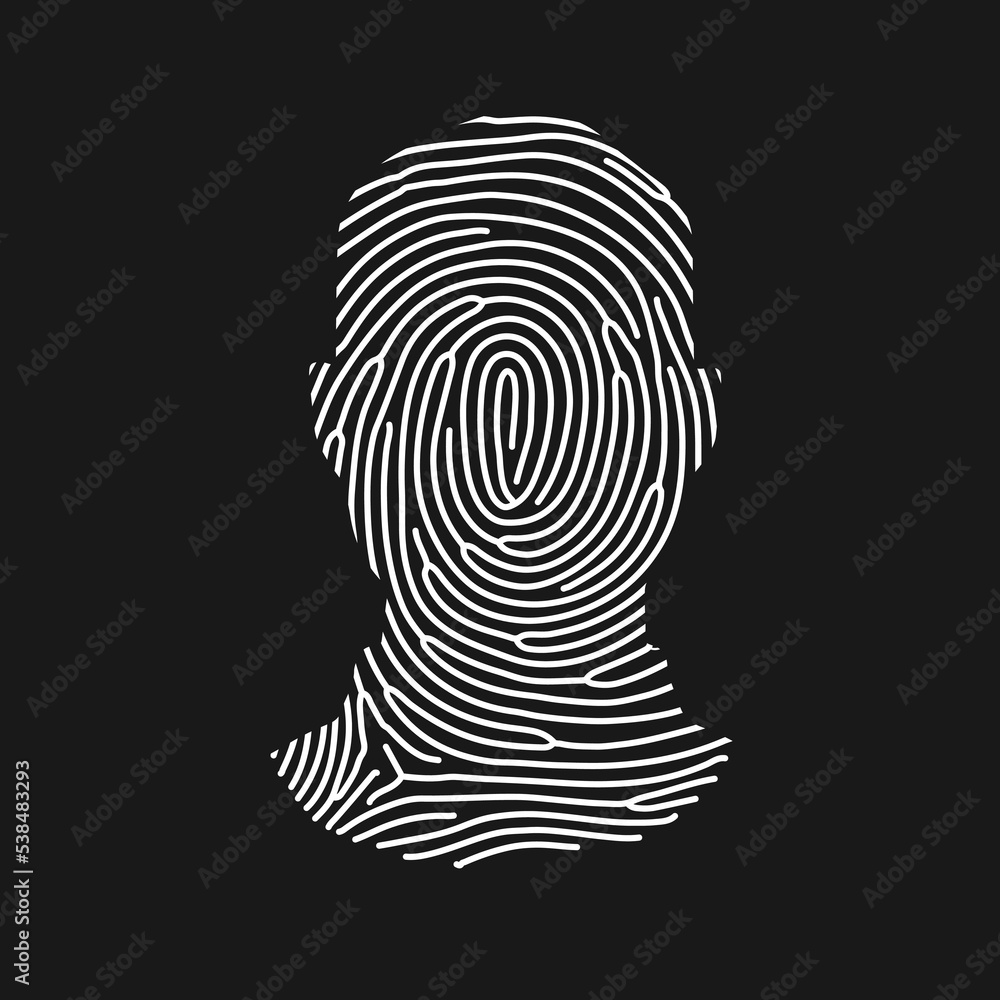 Identity fingerprint symbol Stock Vector | Adobe Stock