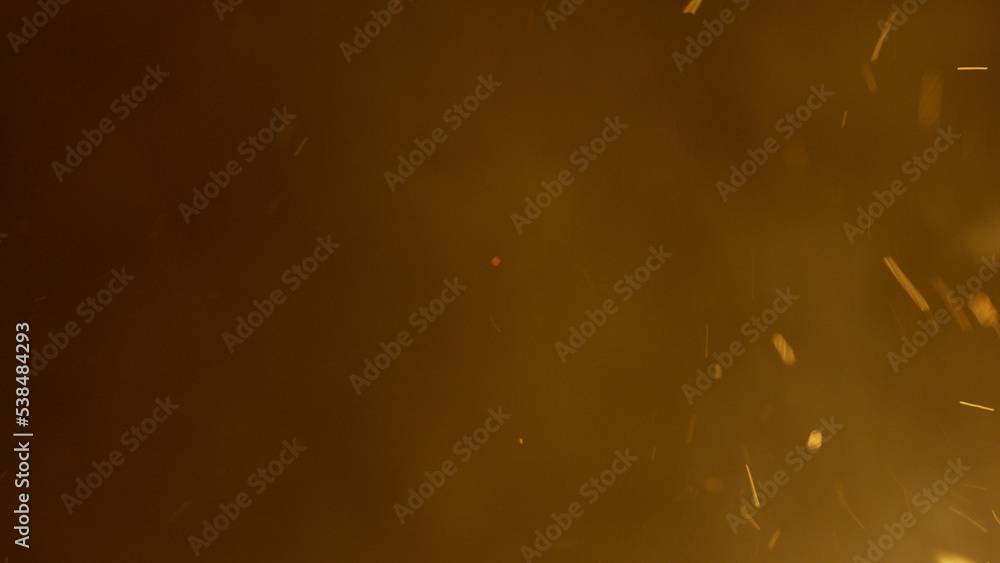 Overlay fire sparks bonfire embers. Burning red hot flying sparks fire ...