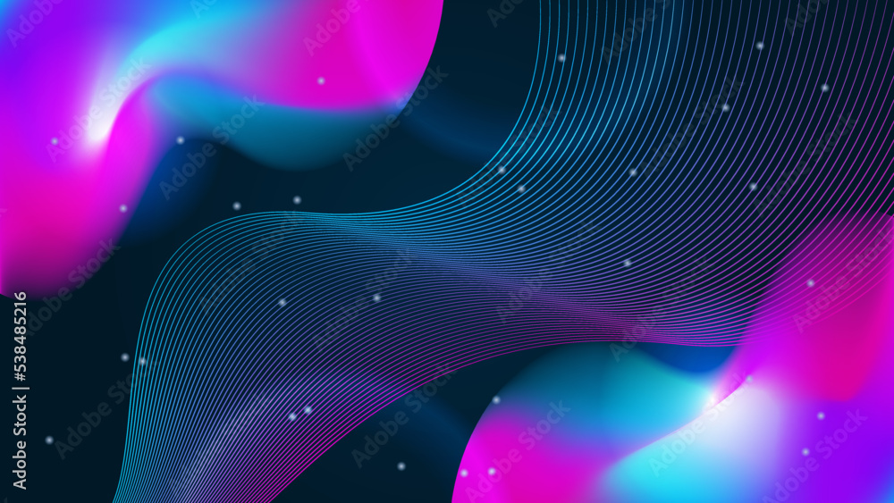 Blue pink and purple tech background with geometric structure. Clean ...