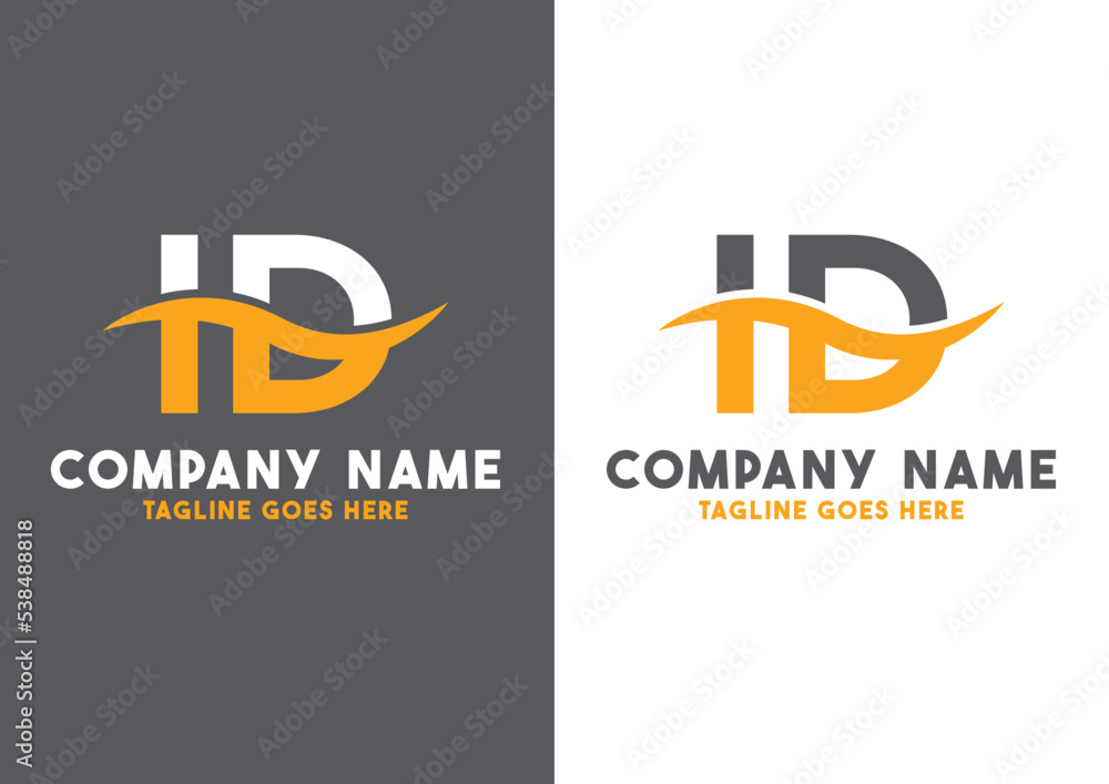 Letter ID logo design template, ID logo Stock Vector | Adobe Stock