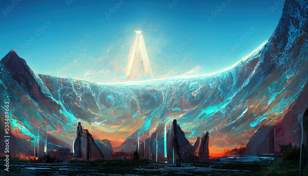 Alien Tech Relic. Outer Space World. Fantasy Theme Sci-Fi Futurism ...