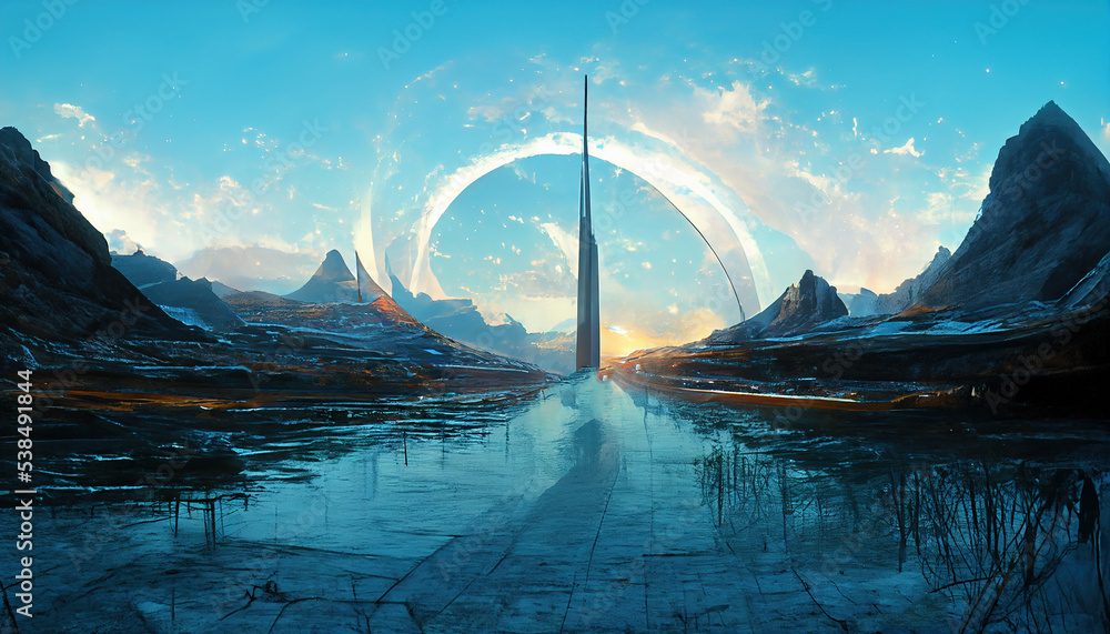 Alien Tech Relic. Outer Space World. Fantasy Theme Sci-Fi Futurism ...