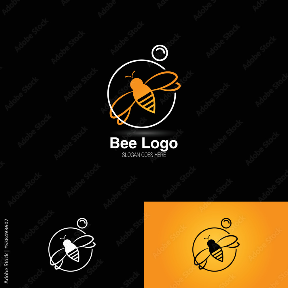 Vetor de Big Bee Brand Vector Logo Template. This a Big bee logo ...