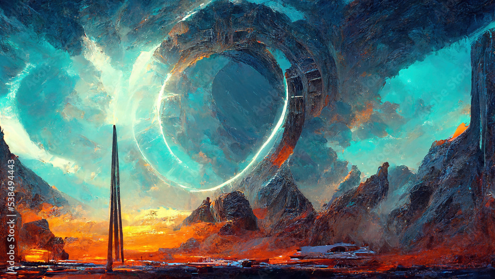 Alien Tech Relic. Outer Space World. Fantasy Theme Sci-Fi Futurism ...