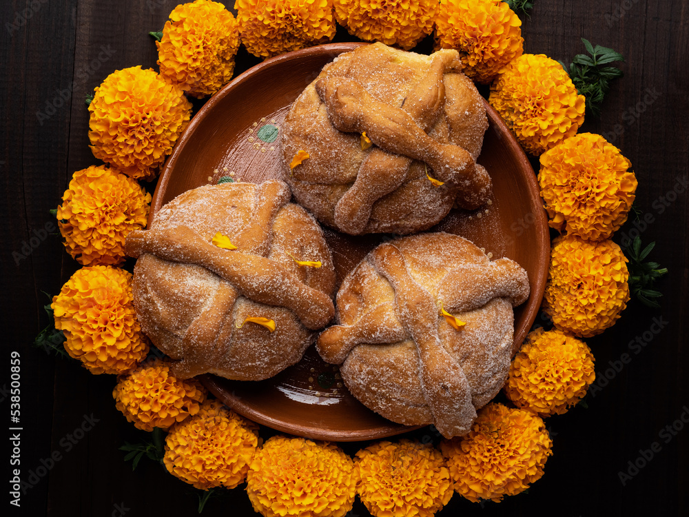 Pan de muerto y flor de cempasuchil, tradiciones y costumbres mexicanas ...