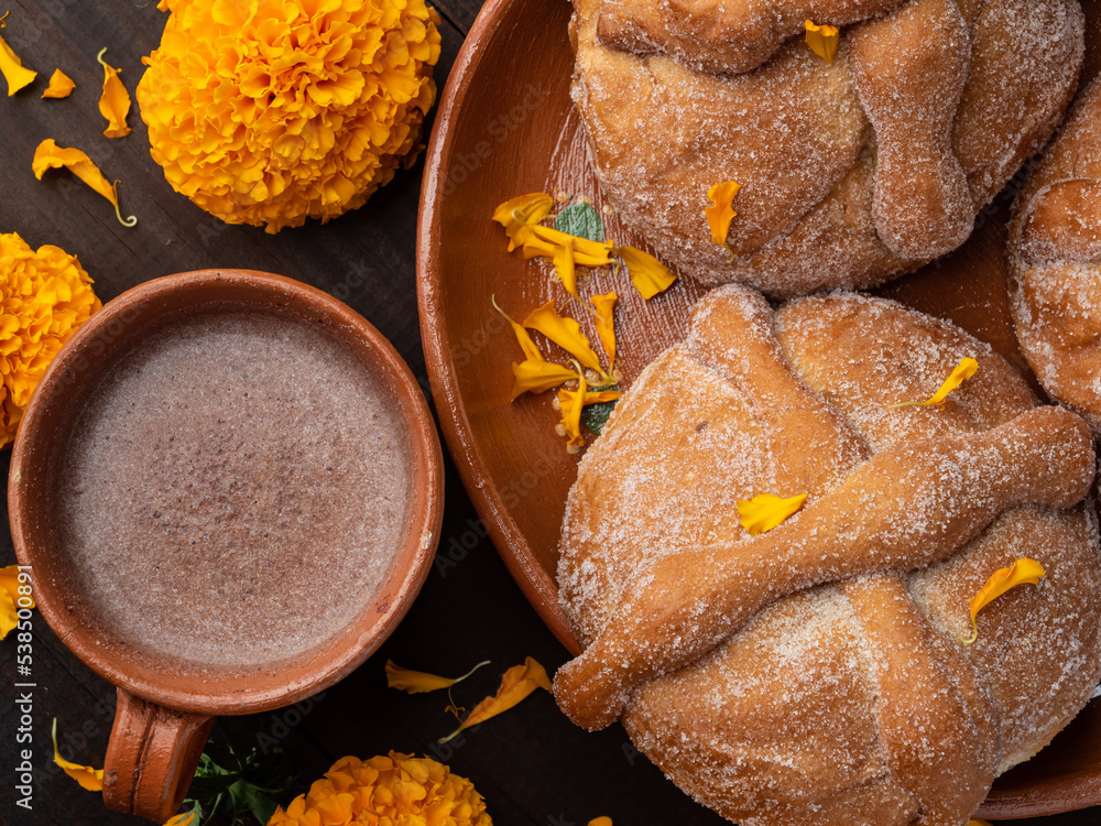 Pan de muerto con chocolate caliente, tradiciones y costumbres de ...