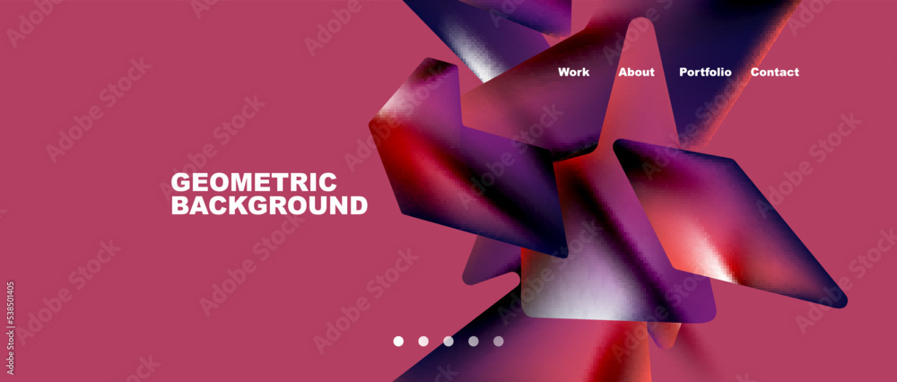 Abstract geometric landing page. Creative background for wallpaper ...