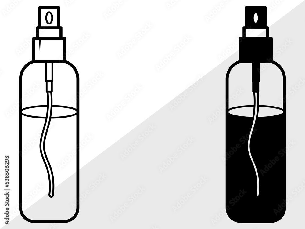 Spray Bottle SVG, Spray Bottle Silhouette, Cleaner Spray Svg, Maid ...