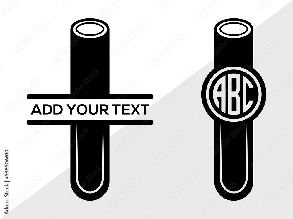 Test Tube Mnogram SVG, Split Mnogram SVG, Chemistry Tools Svg, Test ...