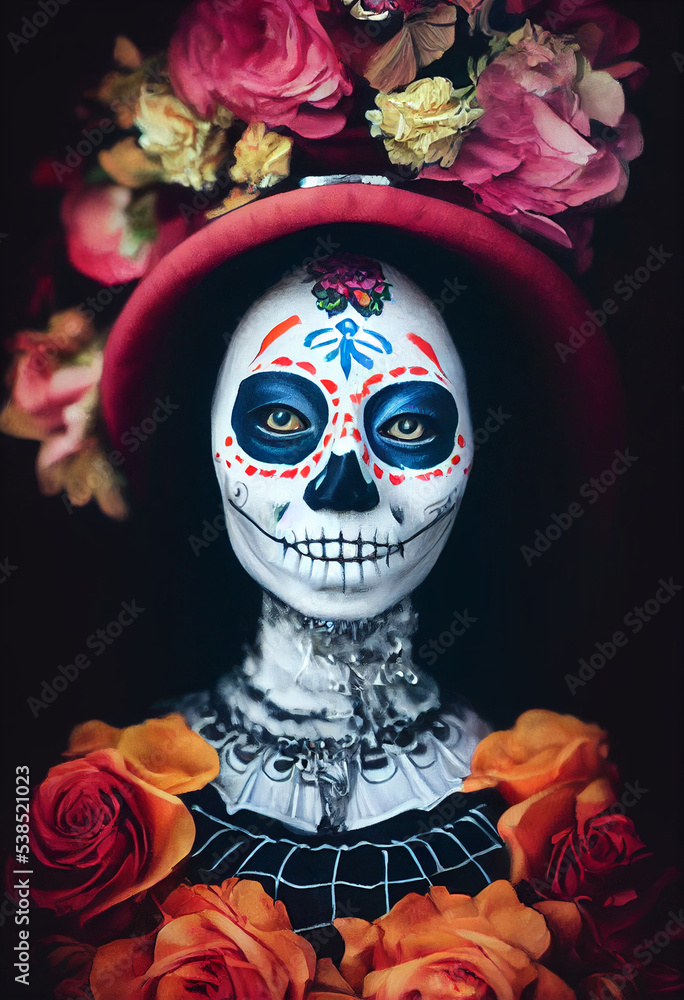 Catrina Costume, Portrait of a Catrina, Mexican Celebration Skull ...