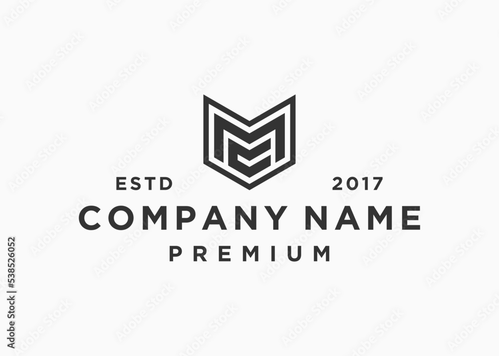initials letter mc logo design vector illustration template Stock ...