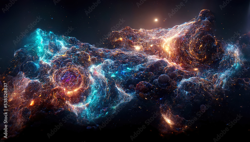 Abstract nebula. Background. AI render. Stock Illustration | Adobe Stock