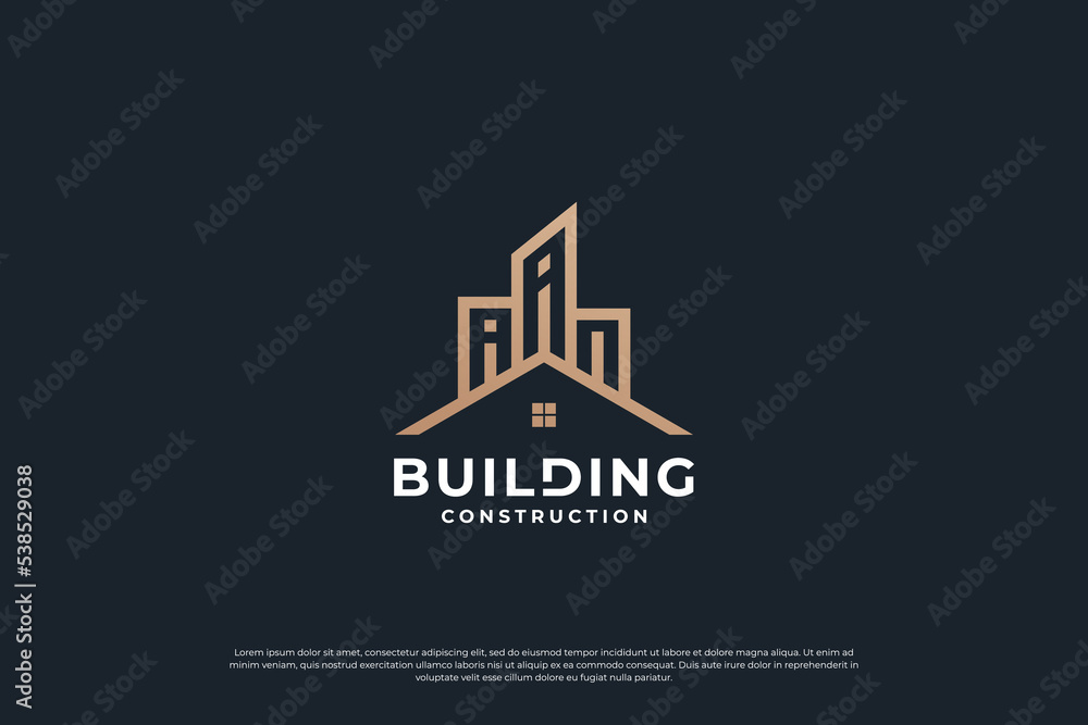 building construction logo design inspiration. Stock Vector | Adobe Stock
