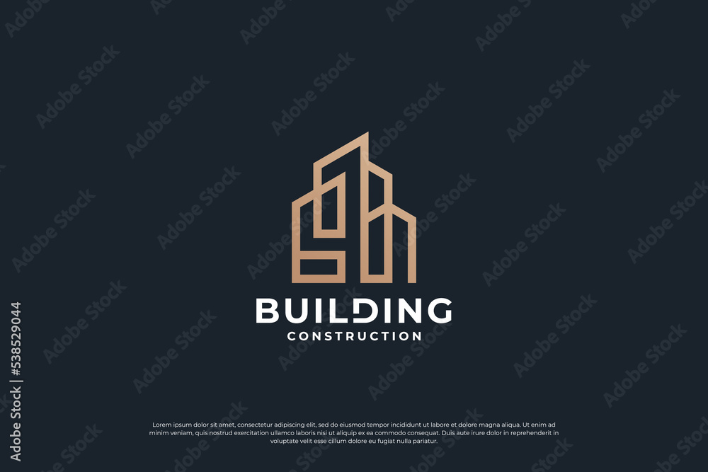 building construction logo design inspiration. Stock Vector | Adobe Stock