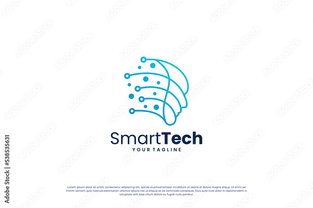 Future artificial intelligence logo design. Stock Vector | Adobe Stock