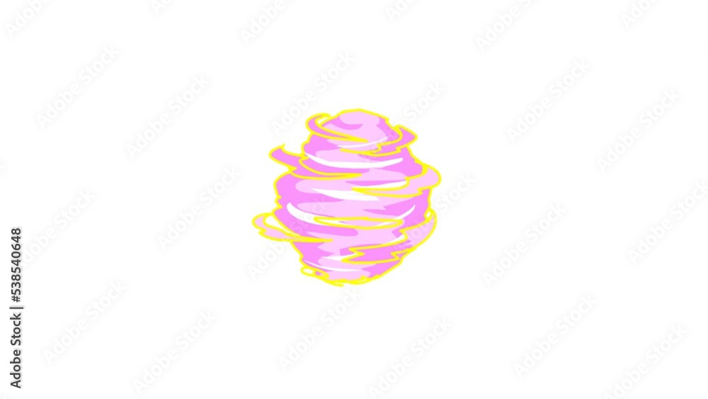 pink cyclone thunderstorm effect background and 2d animation, spinning ...