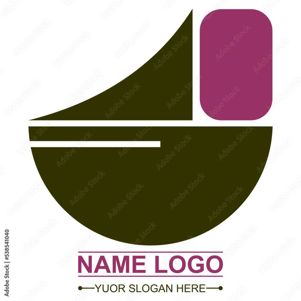 Simple Vector Logo Design, Isolated White Color, You Can Re-edit Stock ...