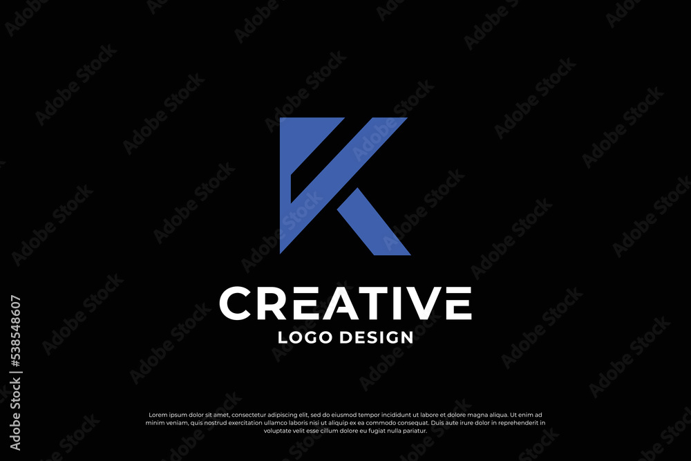 Letter K logo design. Creative Initial letter K logo. Letter K symbol ... Letter K logo design. Creative Initial letter K logo. Letter K symbol ...