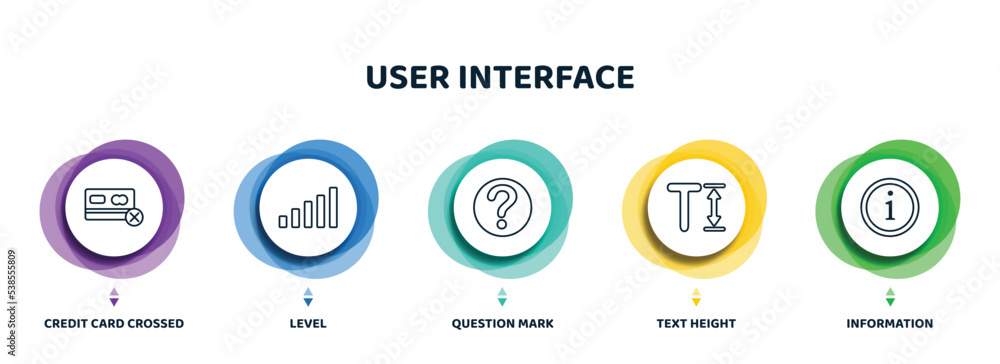 editable thin line icons with infographic template. infographic for user interface concept ...
